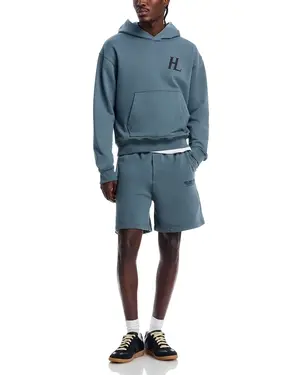 Helmut Lang Capsule Logo Pullover Hoodie - Slate Blue