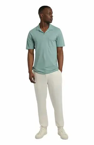 Onia Johnny Collar Pique Polo - Jade