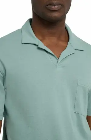 Onia Johnny Collar Pique Polo - Jade