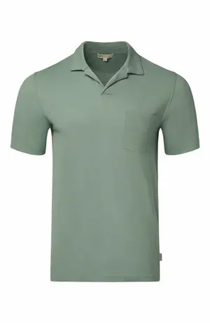 Onia Johnny Collar Pique Polo - Jade