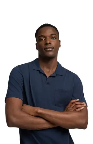 Onia Johnny Collar Pique Polo - Midnight
