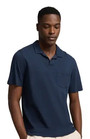Onia Johnny Collar Pique Polo - Midnight