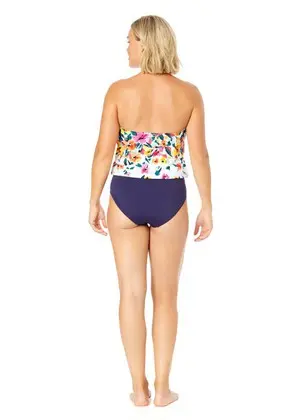 ANNE COLE Strapless Blouson One Piece Swimsuit