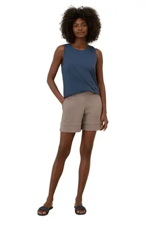 PACT Organic Cotton Softspun High Neck Tank - French Navy