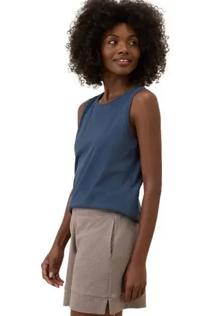 PACT Organic Cotton Softspun High Neck Tank - French Navy