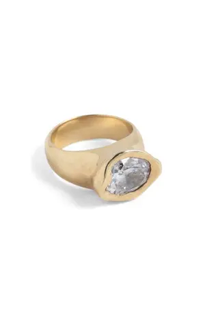 FARIS FARIS Grand Cubic Zirconia Ring Gold