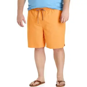 HARBOR BAY BY DXL Solid Swim Trunks - Tangelo Orange