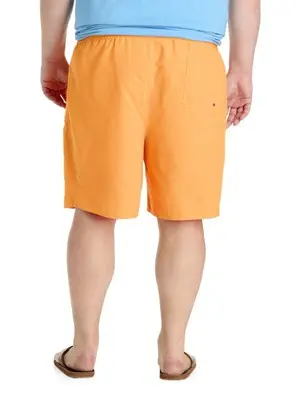 HARBOR BAY BY DXL Solid Swim Trunks - Tangelo Orange