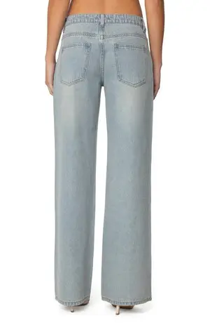 EDIKTED Everly Studded Baggy Jeans