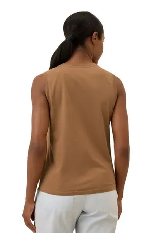 PACT Organic Cotton Softspun V-neck Tank - Brown Sugar
