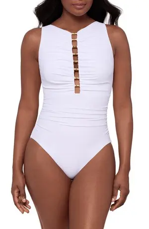 MIRACLESUIT® Razzle Dazzle Swizzle One-piece Swimsuit - White