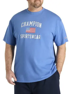 Champion Big & Tall Sportswear Flag Graphic Tee - Seven Seas Blue