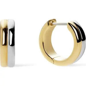 ANA LUISA Asher Huggie Hoop Earrings - Gold/silver