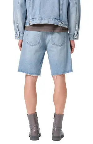 AGOLDE Anson Raw Hem Denim Shorts - Force