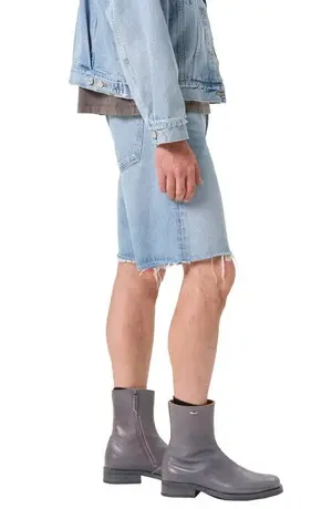 AGOLDE Anson Raw Hem Denim Shorts - Force