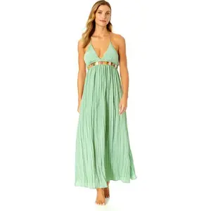 ANNE COLE V-neck Maxi Dress - Basil