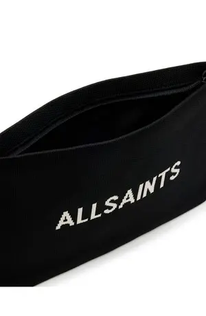 ALLSAINTS Izzy Logo Jacquard Clutch - Black