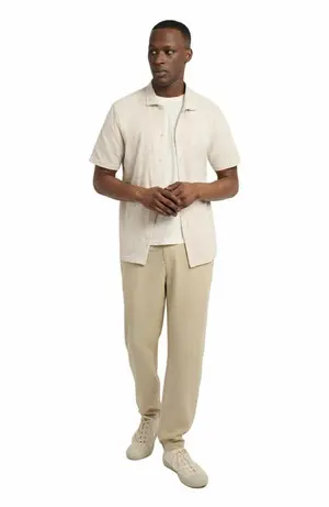 Onia Slub Short Sleeve Button-up Shirt