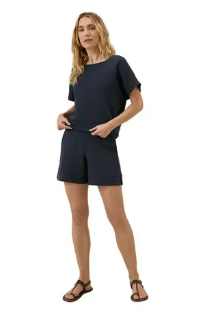 PACT Organic Cotton Airplane Pull On Short - Midnight Blue