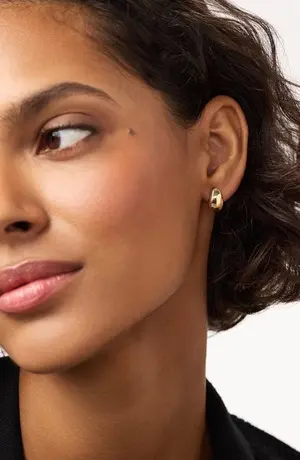 ANA LUISA Teardrop Huggie Stud Earrings