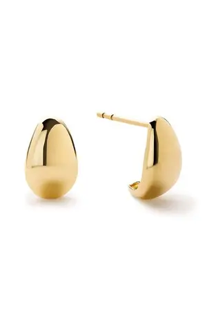 ANA LUISA Teardrop Huggie Stud Earrings - Gold