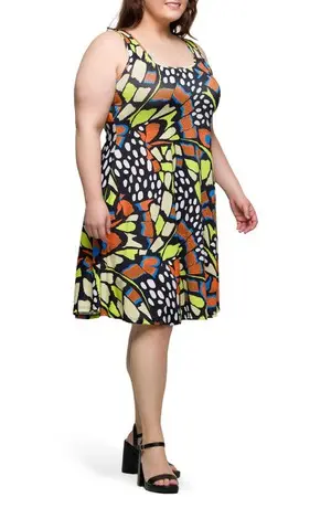 24SEVEN COMFORT APPAREL Print A-line Dress