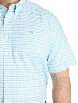 B+T ESSENTIALS FIT BY DXL Non-iron Gingham Sport Shirt