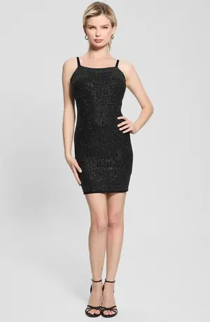Guess Rhinestone Sweater Dress