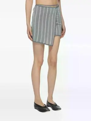 LOW CLASSIC Asymmetric Striped Mini Skirt