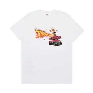 Supreme X Thrasher Back Tail Tee - White