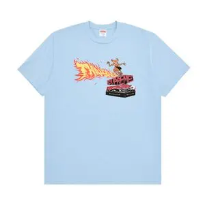 Supreme X Thrasher Back Tail Tee 'powder - Blue