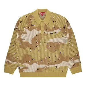 Supreme Small Box Polo Sweater - Tan