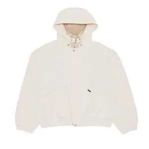 Supreme Faux Shearling Lined Bomber Jacket - White