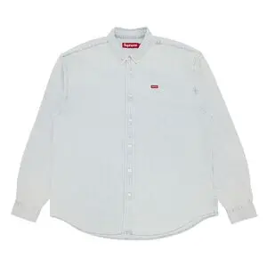 Supreme Small Box Shirt 'washed Denim - Blue