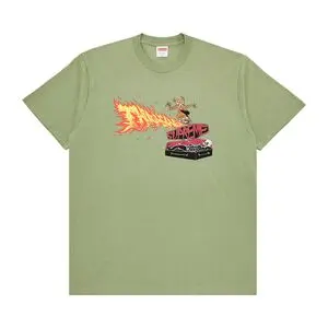 Supreme X Thrasher Back Tail Tee 'light Olive - Green