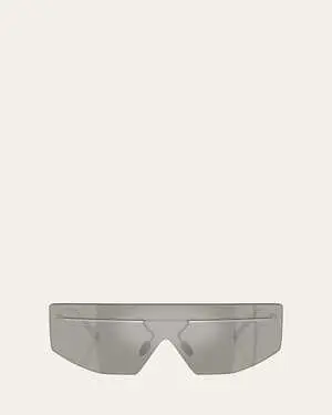 Prada Pr B55s Shield Sunglasses - Silver