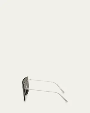 Prada Pr B55s Shield Sunglasses - Silver