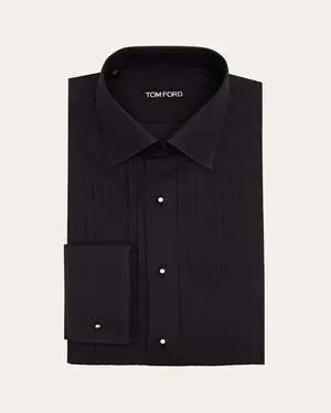 TOM FORD Voile Plisse Pastron Dress Shirt