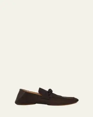 Bottega Veneta Daddy Nubuck Collapsible-heel Loafers