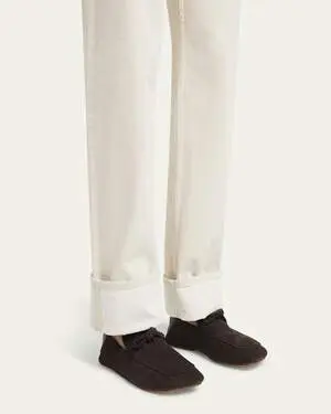Bottega Veneta Daddy Nubuck Collapsible-heel Loafers