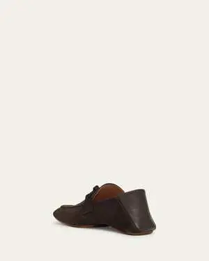 Bottega Veneta Daddy Nubuck Collapsible-heel Loafers