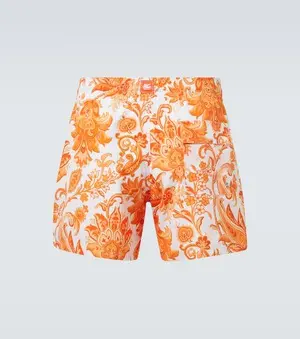 Etro Paisley Swim Trunks - Orange