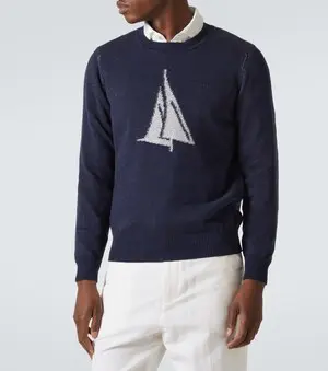 Brunello Cucinelli Intarsia Cotton Sweater