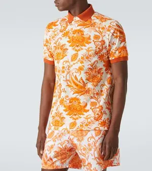 Etro Paisley Cotton Polo Shirt - Orange
