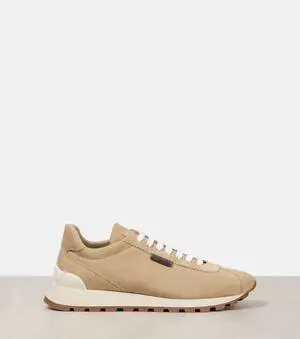 Brunello Cucinelli Monili Suede Sneakers