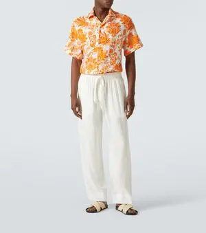 Etro Paisley Linen Bowling Shirt