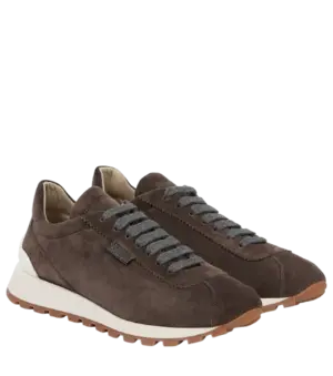 BRUNELLO CUCINELLI Monili Suede Sneakers