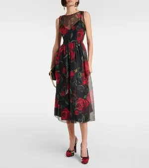 Dolce & Gabbana Vally 105 Floral Slingback Pumps - Multicoloured