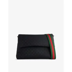 Gucci Gg Medium Canvas Cross Body Bag - Black/black/vrv