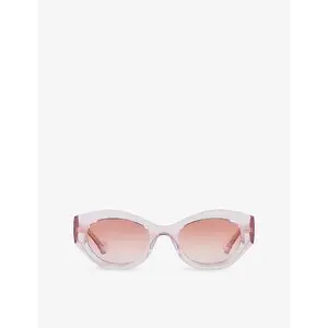 Gucci Round-frame Injected Sunglasses - Pink